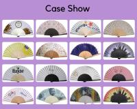 China 23cm Custom Logo Wooden Large Hand Held Folding Wedding Party Gift Foldable Personalized Wood Hand Fans With Promotional Price for sale