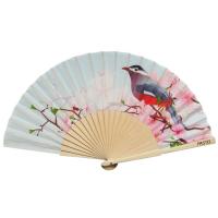 China Wood Custom Logo Wooden Large Hand Held Folding Wedding Party Gift Foldable Personalized Wood Hand Fans With Promotional Price for sale
