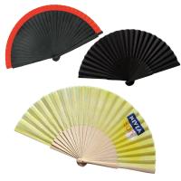 China Custom Wooden Fan Paper Wooden Hand Fan Party Favors  Wood Cotton Hand Fan With Gift Bags for sale