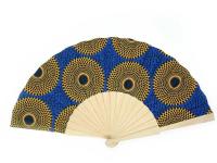 China Promotional Fan Spanish Handle Plastic Wedding Favor Gifts PE Love Folk Art Mini Fan Box Plastic Customized Logo Color for sale