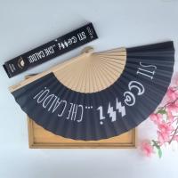 China High Quality Portable Wooden Fan Custom Printed LOGO Wooden Hand Fans for sale