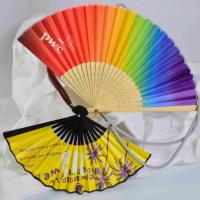 China Customized Portable Folding Fan Wooden Fan Cork Hand Fan With Hanging Rope for sale