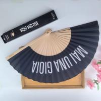 China 2024 Custom Printed Abanico Amarillo Wood Foldable Fan Nature Wooden Art Craft Painted Hand Fan for sale