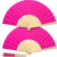 China Custom Printed Nature Wooden Hand Held Fan Foldable Wood Spanish Solid Color Hand Fan for sale