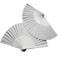 China Custom Printed Promotional Spanish Hand Fan Wood Handle Foldable Wood Fabric Hand Fan for sale
