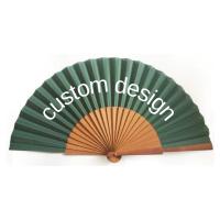 China 2024 Factory Custom Logo 23cm Spanish Wedding Hand Folding Fan Wooden Hand Fan Promotional Gift Portable Wooden Ribs Hand Fan for sale