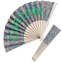 China Personalised Original Wooden and Cotton Fans Wooden Handheld Fans Custom Folding Hand Fan for sale