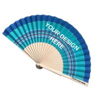 China Personalised Original Wooden and Cotton Fans Wooden Handheld Fans Custom Folding Hand Fan for sale