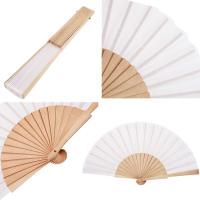 China Custom Foldable Flower Cover Wood Hand Fan Suppliers Craft Frames Bag Hand Held Small Mini Fan Bride Wedding Wood Hand Fans for sale