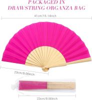 China Custom Foldable Flower Cover Wood Hand Fan Suppliers Craft Frames Bag Hand Held Small Mini Fan Bride Wedding Wood Hand Fans for sale