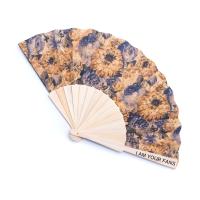 China High Quality Classic Natural Cork Fan Antique Wooden Folding Hand Fan for sale