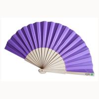 China High Quality Polyester Cotton and Paper Wood Hand Fan Handcrafted Hand Fan for Party for sale