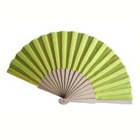 China High Quality Polyester Cotton and Paper Wood Hand Fan Handcrafted Hand Fan for Party for sale
