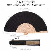 China Wholesale Customized 23cm Wooden Fabric Contton Fabric Wood Handle Folding Fan for EU Market Promotion for sale