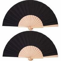 China Wholesale Customized 23cm Wooden Fabric Contton Fabric Wood Handle Folding Fan for EU Market Promotion for sale