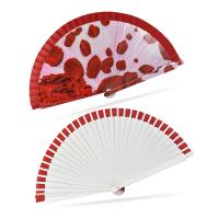 China Wholesale Custom Print Personalize Folding Fan Wooden Hand Fan Frame Sticks Bulk Spanish Handheld Fabric Cloth Wooden Hand Fan for sale