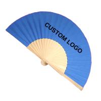 China Folding Fan Vintage Solid Color Women Wooden Hand Fan for Dancing Party Performance Festival Gift for sale