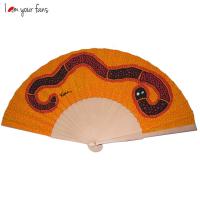 China Personalized Wedding Wood Hand Fan in Wedding Gift Paper Silk Fabric Wooden Hand Fans Decoration for sale