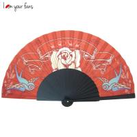 China Personalized Wedding Wood Hand Fan in Wedding Gift Paper Silk Fabric Wooden Hand Fans Decoration for sale