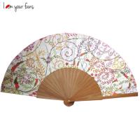 China 2026 Promotion Summer Wedding Wood Hand Fans for Women Custom Wood Hand Fan Printed Logo Folding Wood Hand Fan for sale