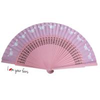 China Personalize Wooden Hand Made Fans Custom Printed Logo Folding Customized Promotional Hand Fans Spanish Wood Fan for sale