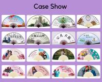 China Personalize Wooden Hand Made Fans Custom Printed Logo Folding Customized Promotional Hand Fans Spanish Wood Fan for sale