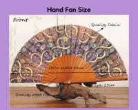 China Wood Custom Logo Wooden Large Hand Held Folding Wedding Party Gift Foldable Personalized Wood Hand Fans With Promotional Price for sale