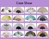 China Wood Custom Logo Wooden Large Hand Held Folding Wedding Party Gift Foldable Personalized Wood Hand Fans With Promotional Price for sale