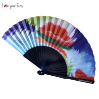 China Wholesale Designs Eventail Mariage logo Printed Portable Custom Foldable Wedding Held Wooden Folding Hand Fan for sale
