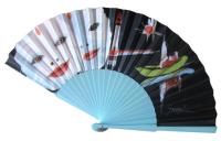 China Customized Printing Advertisement Promotion Party and Wedding Decoration Wood Ribs Fan for Sale for sale