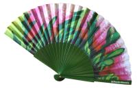 China Customized Printing Advertisement Promotion Party and Wedding Decoration Wood Ribs Fan for Sale for sale