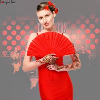China Personalized Plastic Fan Dance Hand Fan Large 33 Cm Folding Fans for Flamenco Dance for sale