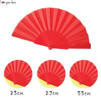 China Personalized Plastic Fan Dance Hand Fan Large 33 Cm Folding Fans for Flamenco Dance for sale