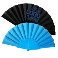 China Hot Selling Business Gift Custom Folding Fan Pp Plastic Foldable Hand Fan for sale