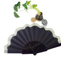 China Custom Flower Edge Plastic Hand Fan Advertising Fan Hand Held Folding Hand Fan for Gift for sale