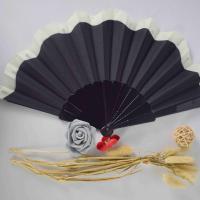 China Custom Flower Edge Plastic Hand Fan Advertising Fan Hand Held Folding Hand Fan for Gift for sale