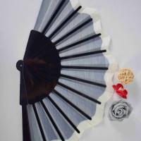 China Custom Flower Edge Plastic Hand Fan Advertising Fan Hand Held Folding Hand Fan for Gift for sale