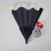 China Custom Flower Edge Plastic Hand Fan Advertising Fan Hand Held Folding Hand Fan for Gift for sale