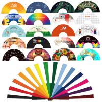 China Customized New Design Hand Fans Plastic Advertising Fan Plastic Folding Hand Fan for sale