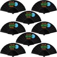 China Hot Sale Foldable Plastic Fan Colorful Bone Custom Fan Cheap Event Supplies/Summer Cooling Fan for sale