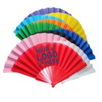 China Hot Sale Foldable Plastic Fan Colorful Bone Custom Fan Cheap Event Supplies/Summer Cooling Fan for sale