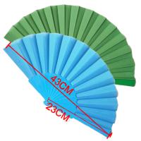China Customized Logo Print Plastic Crafts Hand Fan Waterproof Fabric Plastic Fan for sale