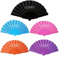 China Personalized Plastic Fan 23 Cm Hand Fans Custom Printed Folding Plastic Fan for sale