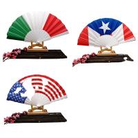 China Customized Promotion Advertising Display Fan Plastic Plain Paper Hand Fan for Business Gift for sale