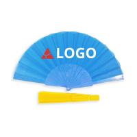 China Wedding Party Decoration Festival Fand Fan Customized Folding Plastic Hand Fan for sale