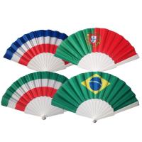 China Custom Personalized Folding Plastic Hand Fan Printing Fabric Fans Festivals Party Hand Held Fan for Decoration for sale