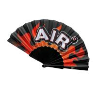 China Wholesale Logo Plastic Printing Custom Hand Fan Promotional Plastic Skeleton Folding Fabric Hand Fan for Advertisement for sale