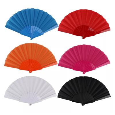 China 2024 Factory Price Hand Fan New Promotional  Satin and Paper Hand Fan Plastic Fan for sale