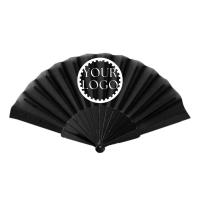 China 2024 Factory Price Hand Fan New Promotional  Satin and Paper Hand Fan Plastic Fan for sale