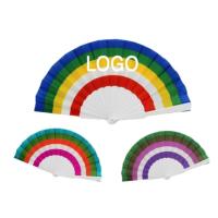 China 2024 Factory Price Hand Fan New Promotional  Satin and Paper Hand Fan Plastic Fan for sale